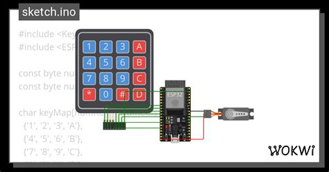 Connect Servo Keypad Copy Wokwi Esp32 Stm32 Arduino Simulator