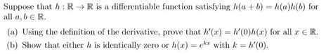 solved suppose that h r r is a differentiable function
