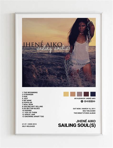Sailing Souls - Jhene Aiko Poster, Album Cover Art, Personalized Gift - Archive1990