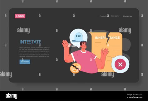 Inheritance Dark Or Night Mode Web Landing Man Uncertain About An