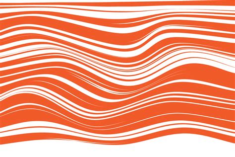 Simple Abstract Orange Color Creative Geometric Rendom Thin Thick Wavy Distort Line Pattern A