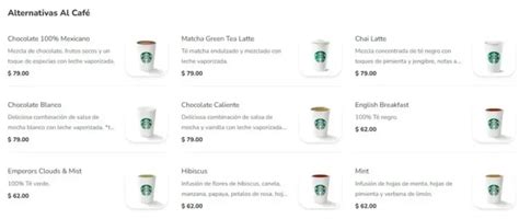 Cafe De Starbucks Menu [2024 Precios Calorías And Receta]