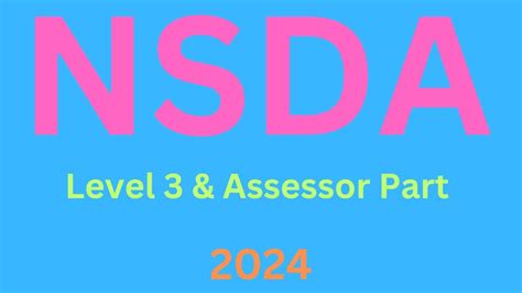 Nsda Computer Operation Level 3 And Assessor Part 3rrd Class Youtube