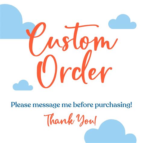 Custom Order Etsy