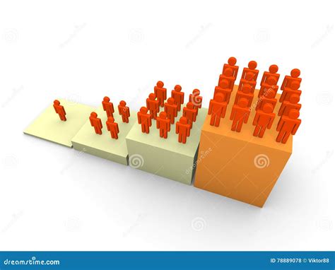 Graph With Rising Number Of People Stock Illustration Illustration