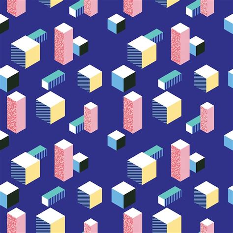 Premium Vector D Isometric Seamless Background Vector Graphics Eps