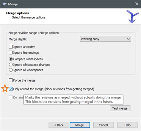 Svn Mark Revision As Non Eligible To Be Merged Stack Overflow