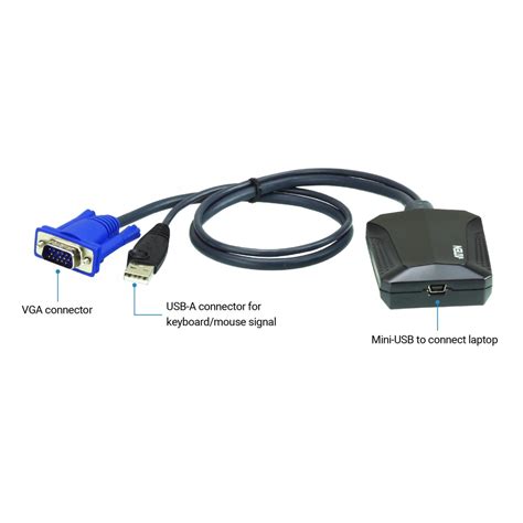 Laptop Usb Kvm Console Crash Cart Adapter It Kit