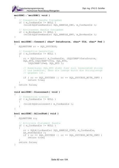 Datenbankprogrammierung D