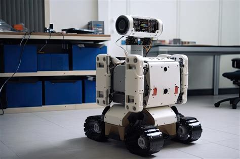 Premium Ai Image Robot Fully Equipped With Sensors And Devices Ready For A Task In The