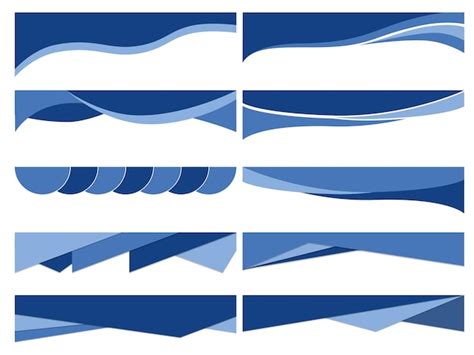 premium vector divider header for app banners or posters set of
