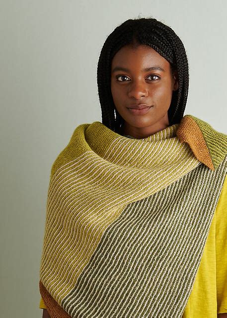 Knitting Patterns Galore Striped Half Half Triangles Wrap