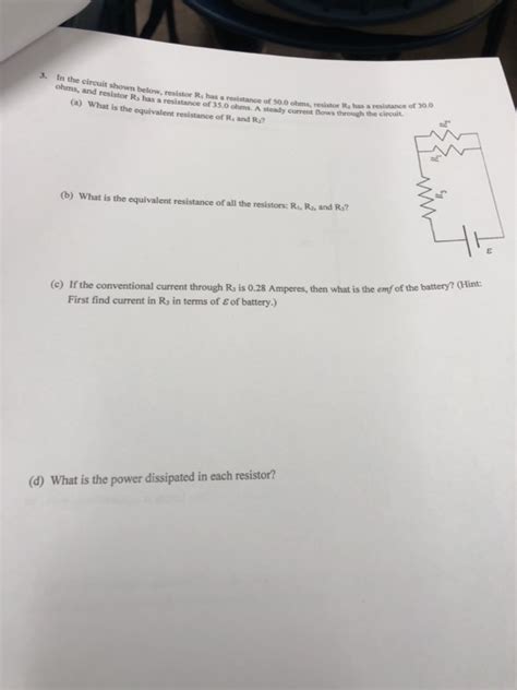 Solved The Circuit Shown Below Resistor Ri Has A Resistance