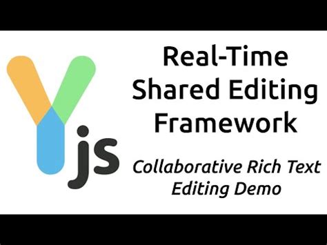 Yjs Framework For Real Time Collaborative Editing Demo Shared Editing YouTube