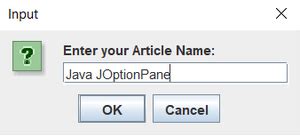 Java JOptionPane GeeksforGeeks