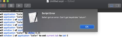 Macos Activate Select Element Safari Applescript Stack Overflow