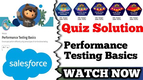 Performance Testing Basics Salesforce Trailhead Quiz Solution Youtube