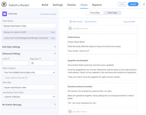 How To Create A Recipe Database In Wordpress Formidable Forms