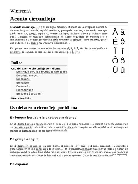 Acento Circunflejo Pdf Escritura Latina Comunicación Humana