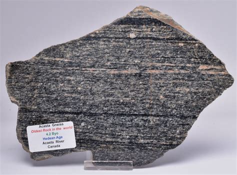 Acasta Gneiss Slice Oldest Rock Canada S103 Crystal World Exhibition Centre And Sales