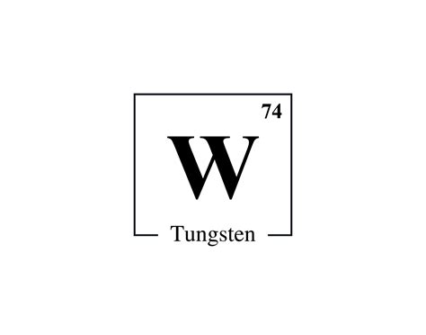 Tungsten Icon Vector 74 W Tungsten 18916608 Vector Art At Vecteezy