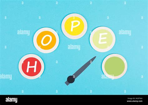 The Word Hope Is Standing On Wooden Circles Positive Mindset Optimism