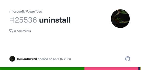 Uninstall Issue Microsoft PowerToys GitHub