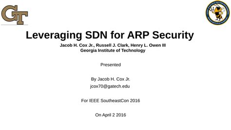 pdf leveraging sdn for arp security