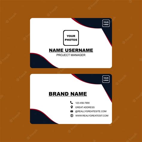 Premium Vector Minimalist Business Card Illustration