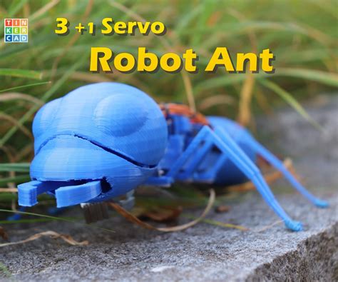 Blue Robot Ant Tinkercad