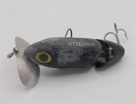 Vintage Jitterbug Fishing Lure Stainless Steel Hand Painted Segmented