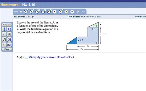 Solved Express The Area Of The Figure A As A Function Of Chegg Com