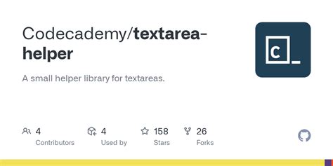 Github Codecademytextarea Helper A Small Helper Library For Textareas