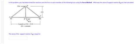 Solved In This Problem You Had Determined The Reactions And Chegg