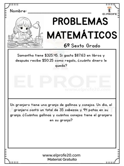 Cuadernillodeproblemasmatemáticosparasextogradoelprofe20 Pdf