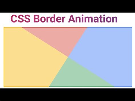 Exploring Creative CSS Border Animations Enhance Your Web Design YouTube