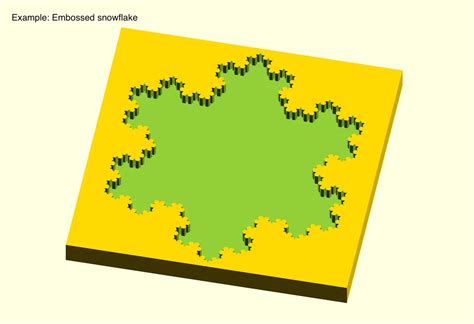 Parametric Openscad Koch Snowflake Generator By Flondy Download Free Stl Model