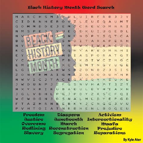 Free Printable Word Search Black History Month Word Search Maker