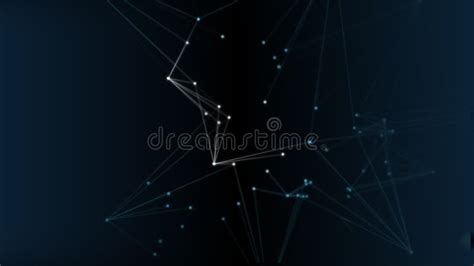 Abstract Plexus Digital Connection Moving Dots And Lines Technology