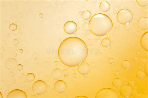 Yellow Background With Bubbles Of Water And Yellow Background