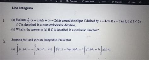 Solved L Page View Read Aloud V Draw Highlight Erase Line