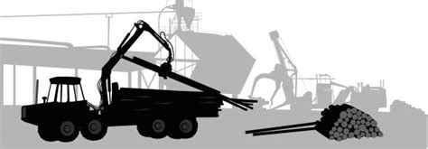 Silhouette Of Logging Truck Illustrations Royalty Free Vector Graphics And Clip Art Istock