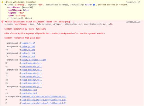 Updating From 1491 To 1540 Unresolvable Validation Errors Because