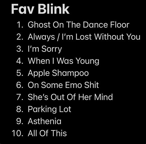 Blink Ranking Rblink182