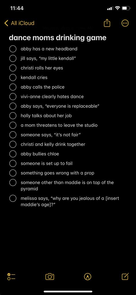 Made A Dance Moms Drinking Game With The Og Cast Rdancemoms