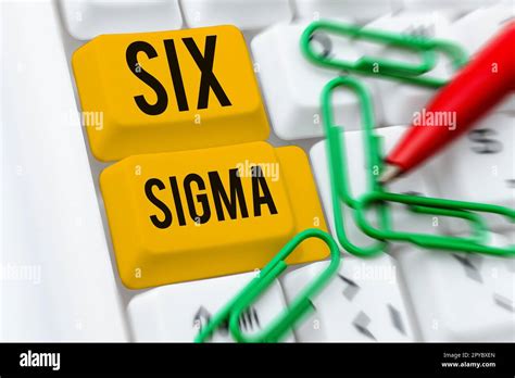 Writing Displaying Text Six Sigma Conceptual Photo Management