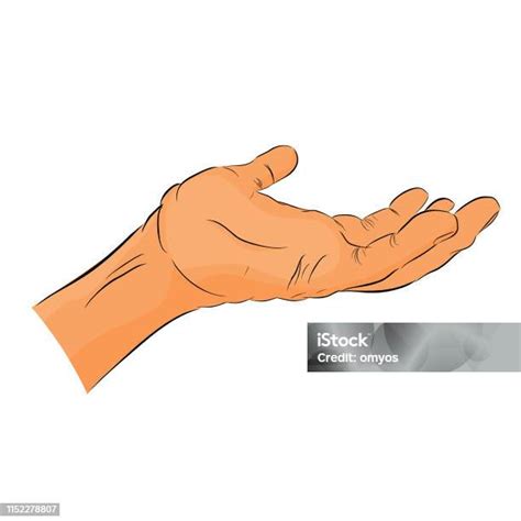 Simple Main Dessiner Croquis Geste À Laide De Smoking Rouge Main Tenant Cueillette Prendre Ou