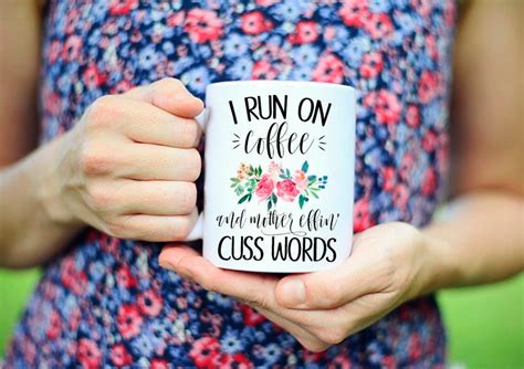 Coffee And Curse Words Mug Funny Coffee Curse Words Mug Etsy