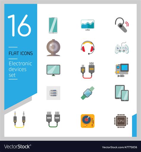 Electronic Devices Icons Set Royalty Free Vector Image