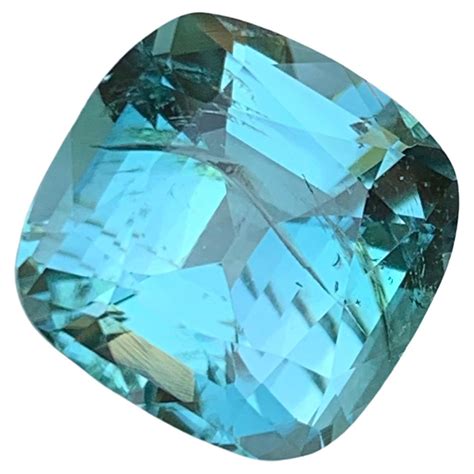 Rare Blue Natural Tourmaline Gemstone 625 Ct Cushion Cut For Ring